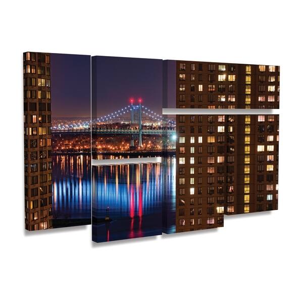 David Ayash 'RFK Bridge from UES Manhattan' Multi Panel Art Set 6 Piece ...