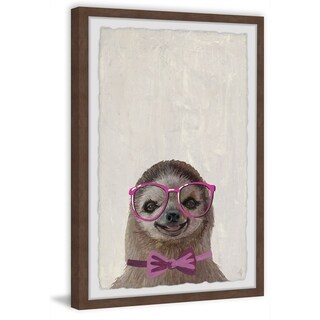 'Sloth with a Bow III' Framed Painting Print - Multi-Color - Bed Bath ...