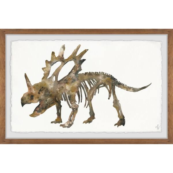 'Styracosaurus Skeleton' Framed Painting Print - Multi-Color - Bed Bath ...