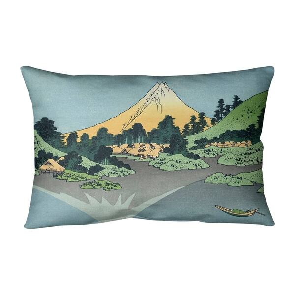 Katsushika Hokusai Mt. Fuji Reflected in Lake Kawaguchi Pillow (w ...