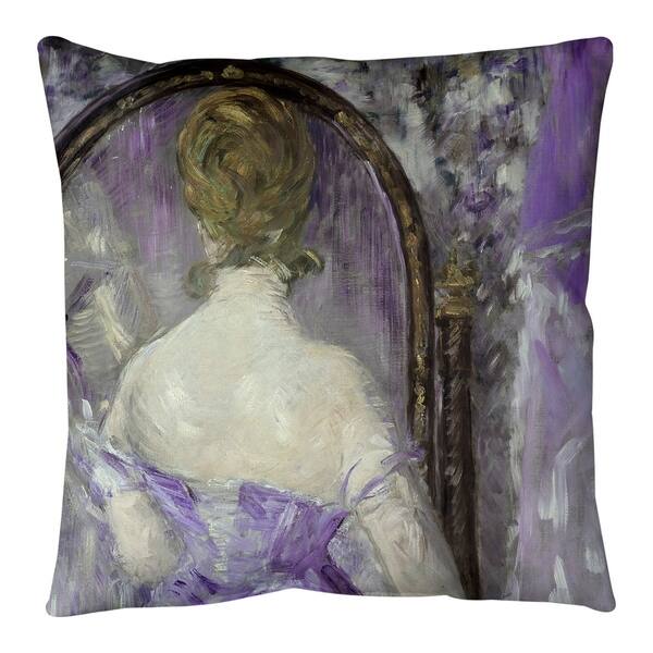 Edouard Manet Before the Mirror in Purple Pillow (Indoor/Outdoor) - Bed ...
