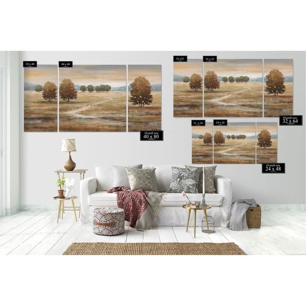 Linen Landscape I-A Premium Multi Piece Art available in 3 sizes - Bed ...