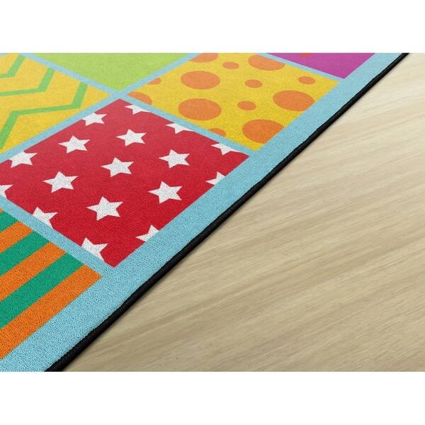 Flagship Carpet Kids Nylon Silly Classroom Seating Rug, 20 Seats - 6' x ...