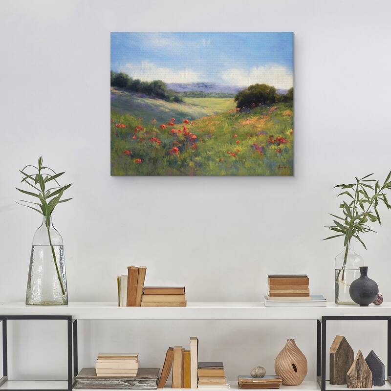 Poppies with a View by Alice Weil Canvas Art Print - Overstock - 27564704