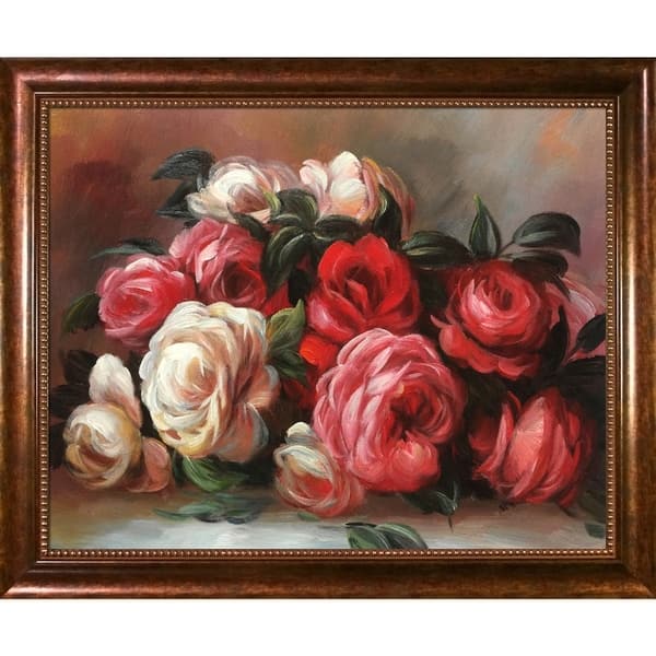 La Pastiche Pierre-Auguste Renoir 'Discarded Roses' Hand Painted Oil ...