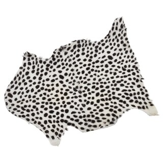 Dalmatian Print Goat Fur Rug - 2' x 2'11" - Bed Bath & Beyond - 27566953