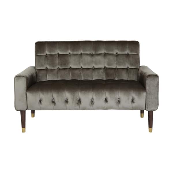 Harnett Tufted Velvet Tapered Leg Loveseat by Christopher Knight Home ...