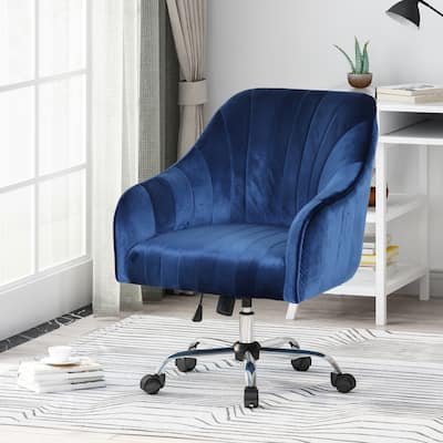Channel Tufted Velvet Swivel Office Chair by Christopher Knight Home ...