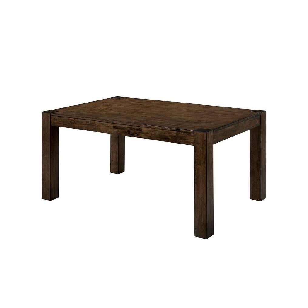 Transitional Style Solid Wood Rectangular Dining Table with Block Legs ...