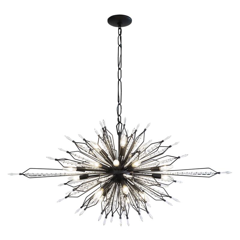 Orbital 20-light Carbon Oval Linear Pendant - Bed Bath & Beyond - 27588280