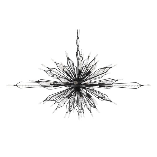 Orbital 20-light Carbon Oval Linear Pendant - Bed Bath & Beyond - 27588280