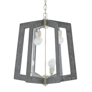 Varaluz Lofty 6-light Silverado and Gray Foyer Chandelier - Bed Bath ...