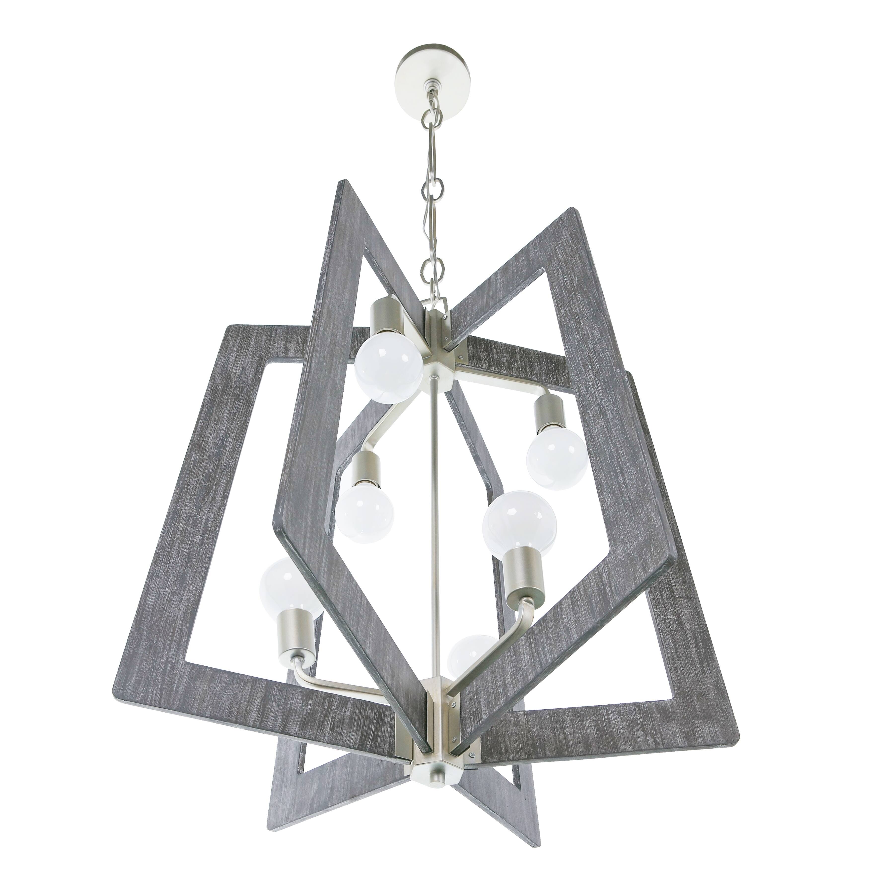 Varaluz Lofty 6-light Silverado and Gray Foyer Chandelier - Bed Bath ...