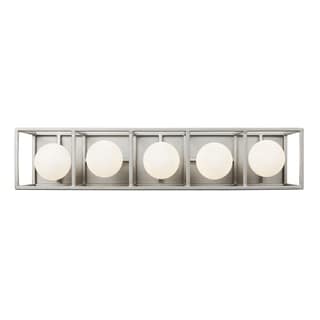 Plaza 5-light Silverado and Carbon LED Bath Light - Bed Bath & Beyond ...
