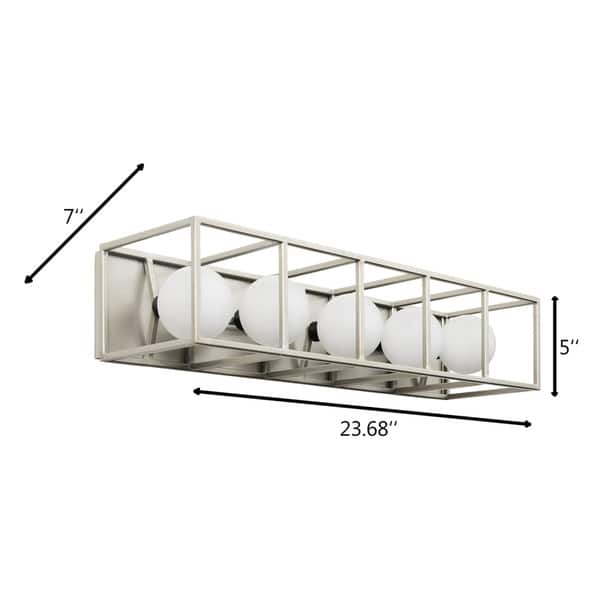 Plaza 5-light Silverado and Carbon LED Bath Light - Bed Bath & Beyond ...