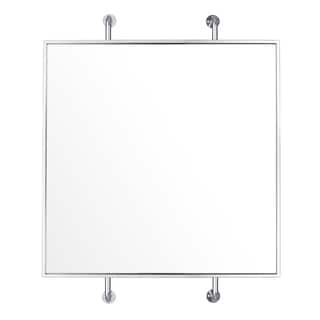 Tycho Polished Nickel Pipe Mounted Wall Mirror - Polished Nickel - Bed ...