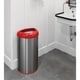 Nine Stars open top stainless steel trash can with red trim - Bed Bath ...