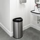 Nine Stars open top stainless steel trash can with black trim - Bed ...