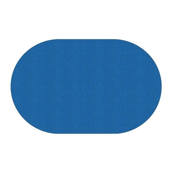 Flagship Carpet Ameristrong School Classroom Oval Rug, Royal Blue - 7'6 ...