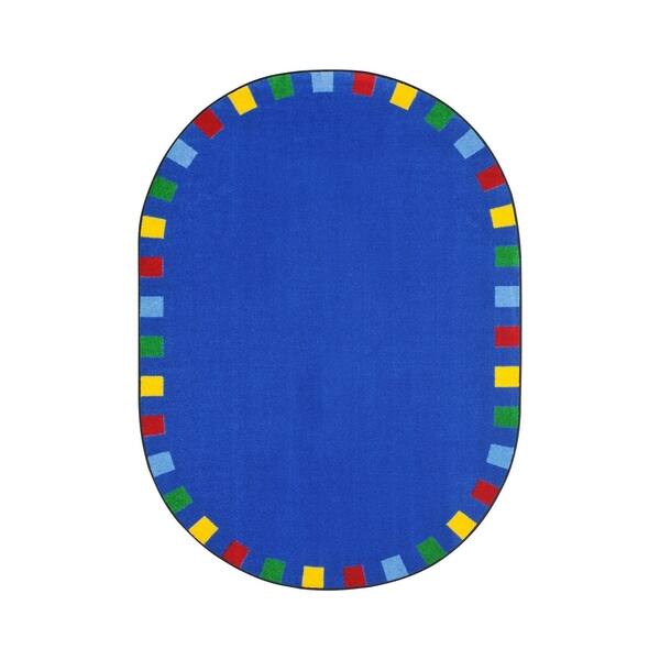 Joy Carpets On the Border Nylon School Classroom Oval Rug, Bright - 7'8 ...