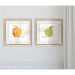 Red Linen Apple -Framed Set - Bed Bath & Beyond - 27599092