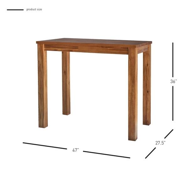 Tiburon Amber Wood 36-inch Tall Rectangular Table - Bed Bath & Beyond ...