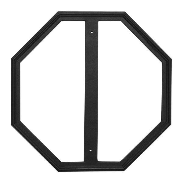 QualArc 36" x 36" Cast Aluminum Stop Sign Frame - Black - Bed Bath ...
