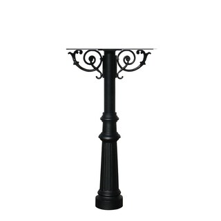 QualArc The Hanford Twin Mailbox Post System with Scroll Supports ...