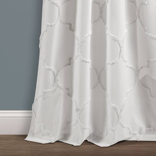Porch & Den Aloclek Chenille Trellis Window Curtain Panel Pair - On ...