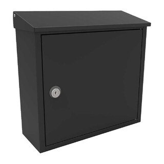 QualArc Allux 400 Top Loading Wall Mount Locking Mailbox in Black - Bed ...
