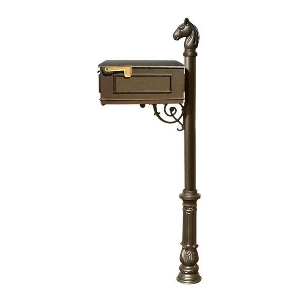 QualArc Lewiston Equine Mailbox Post System with Ornate Base and ...