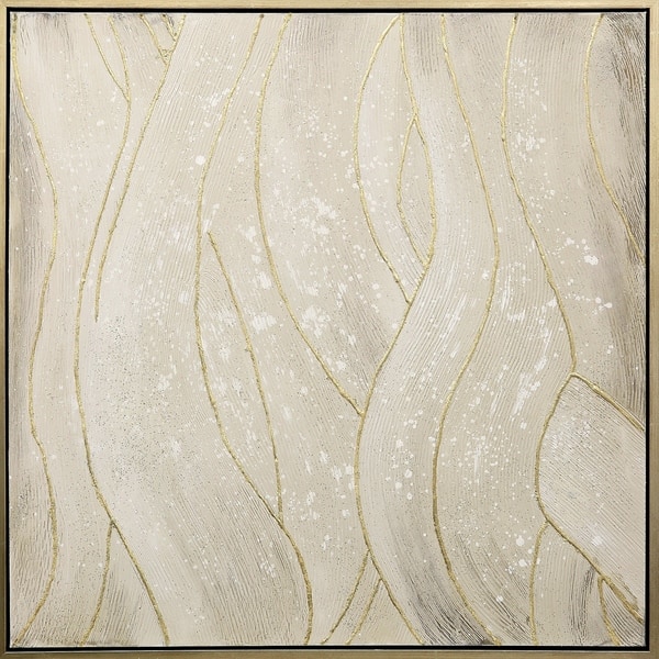 Carson Carrington Hand-painted Wave Pattern Wall Art - Bed Bath ...