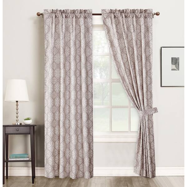 Harper Lane Mapleton Grey Medallion 4-piece Window Panel Set - Bed Bath ...