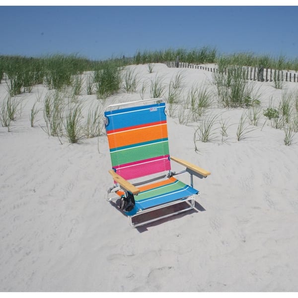 RIO Beach Classic 5-Position Lay-Flat Beach Chair - Stripe - Bed Bath ...