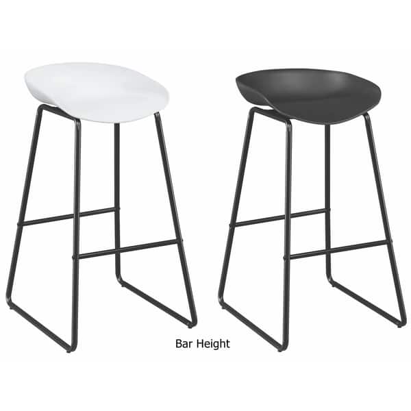 Contemporary Modern Sled Design Dining Stools (Set of 2) - Bed Bath ...