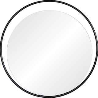 Carbon Loft Eve Round Framed Matte Black Iron Mirror - Bed Bath & Beyond - 27679629
