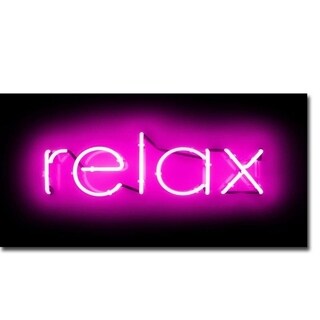 Neon Relax by Hailey Carr Gallery Wrapped Canvas Giclee Art (12 in x 24 ...