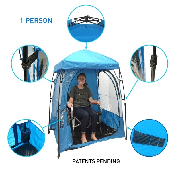 CoverU Sports Shelter 1 Person Weather Tent Pod Blue Patents Pending Bed Bath Beyond 27742988