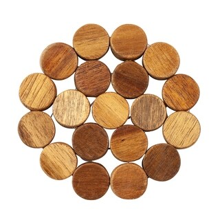 Entryways Exotic Wood Carson Rose Coaster, Handmade, Natural (Set of 4 ...