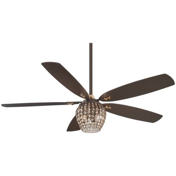 Minka Aire Bling Oil Rubbed Bronze 5 Blade 56 Inch LED Ceiling Fan ...