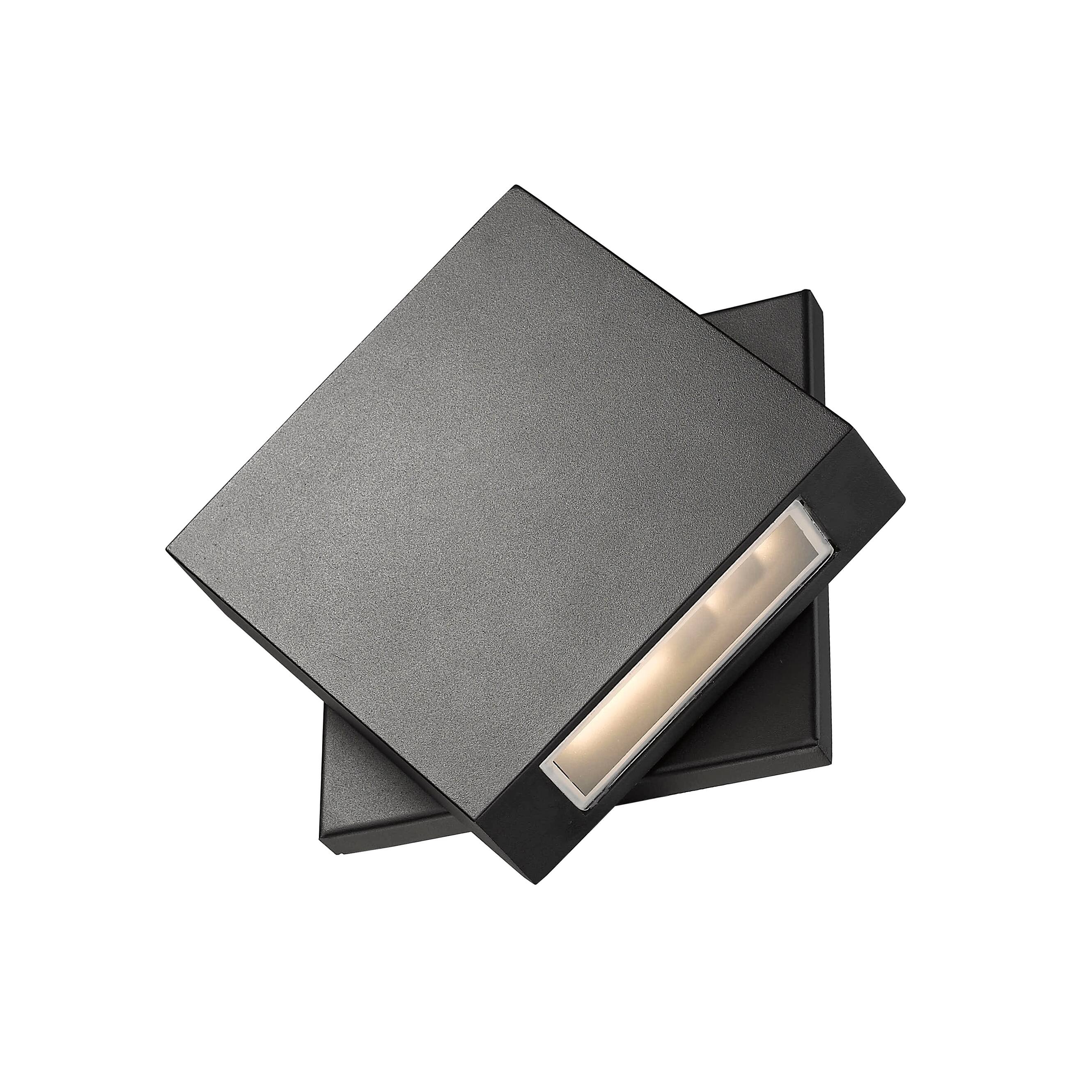 Quadrate 1 Light Outdoor Wall Sconce in Black - Bed Bath & Beyond - 27793858