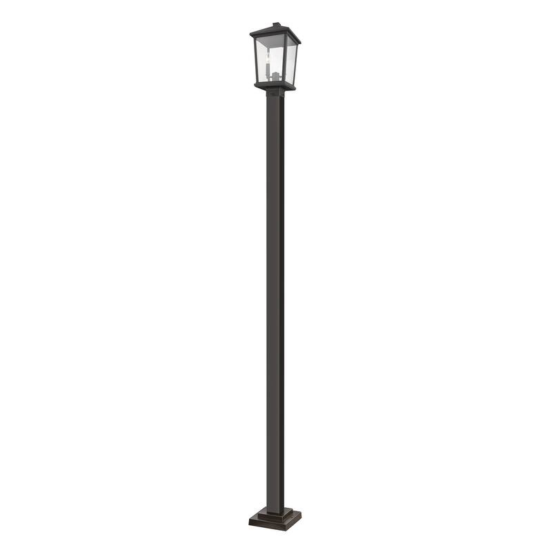 Beacon 2 Light Outdoor Post Mounted Fixture in Oil Rubbed Bronze ...
