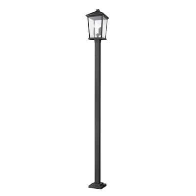 Seoul 3 Light Outdoor Post Mounted Fixture in Black - Bed Bath & Beyond ...