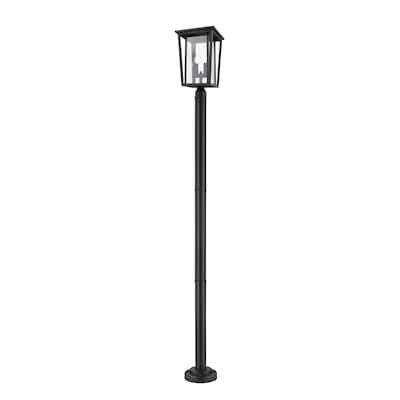 Seoul 3 Light Outdoor Post Mounted Fixture in Black - Bed Bath & Beyond ...