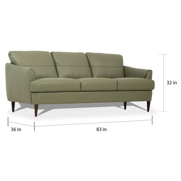Carson Carrington Ullberga Moss Green Leather T-shaped Sofa - Bed Bath ...