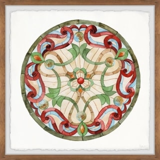 'Red Flower Ribbons' Framed Painting Print - Multi-color - Bed Bath ...