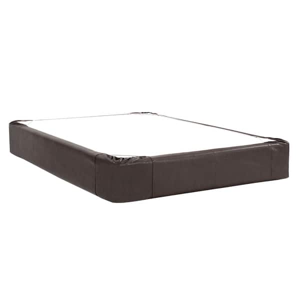 Black Faux Leather King Boxspring Cover - Bed Bath & Beyond - 27814052