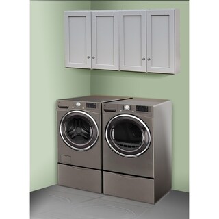 Grey Shaker 60 inch X 30 inch Laundry Room Cabinet Set - Bed Bath ...