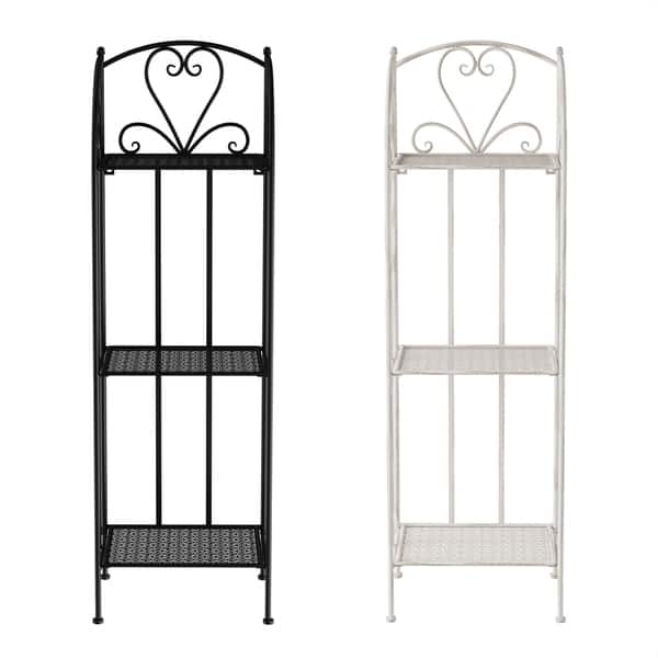 decorative metal garden shelves