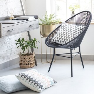 Madeleine Home - Barton Black Jute Rope Accent Chair - 25" Length x 29 ...